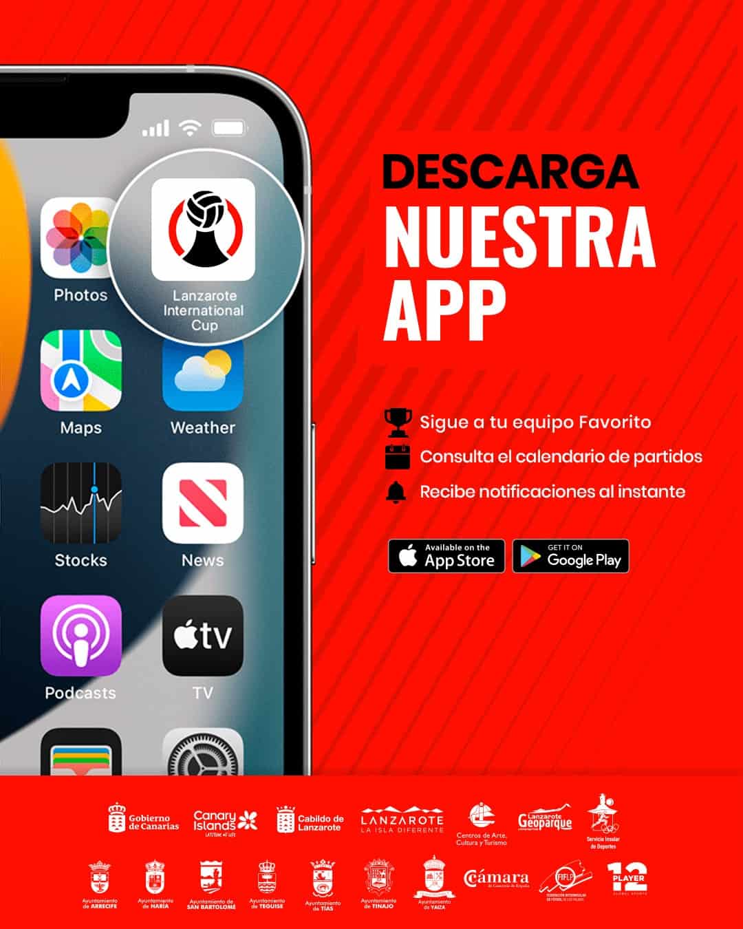 Descargar APP para Android e iOS - Lanzarote International Cup